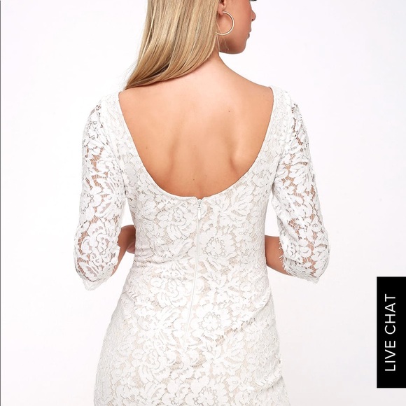 Lulus | Dresses | Brand New Ivory Lace Body Con Dress | Poshmark
